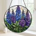 Bluebonnet Flower Window Suncatcher, Stained Glass Style Wildflower ...