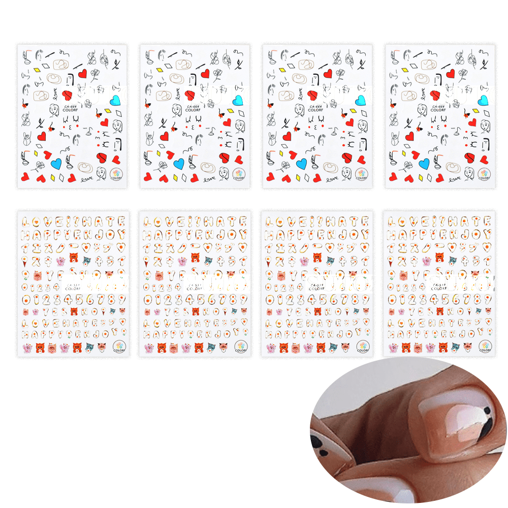 Nail Design Foils Decorations Spring Summer Sliders Nail Supplies Nail ...