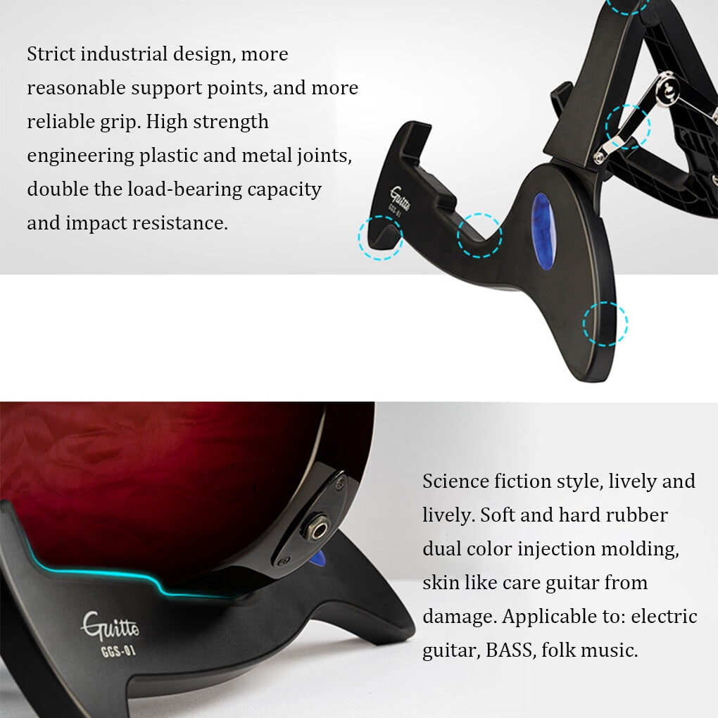 Guitar Holder Stand Folding A-Type Musical Instrument Bracket Universal ...