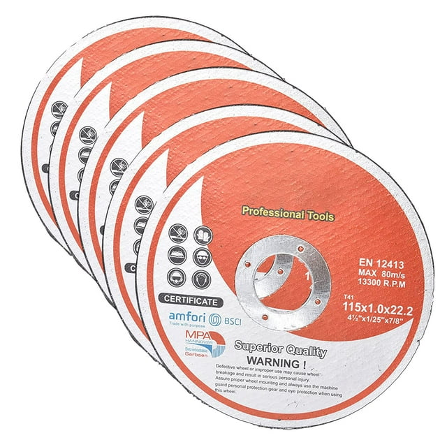 PET-U 100Pcs 4-1/2 Inch x 1/25 Inch x 7/8 Inch Cut-Off Wheels Stainless ...