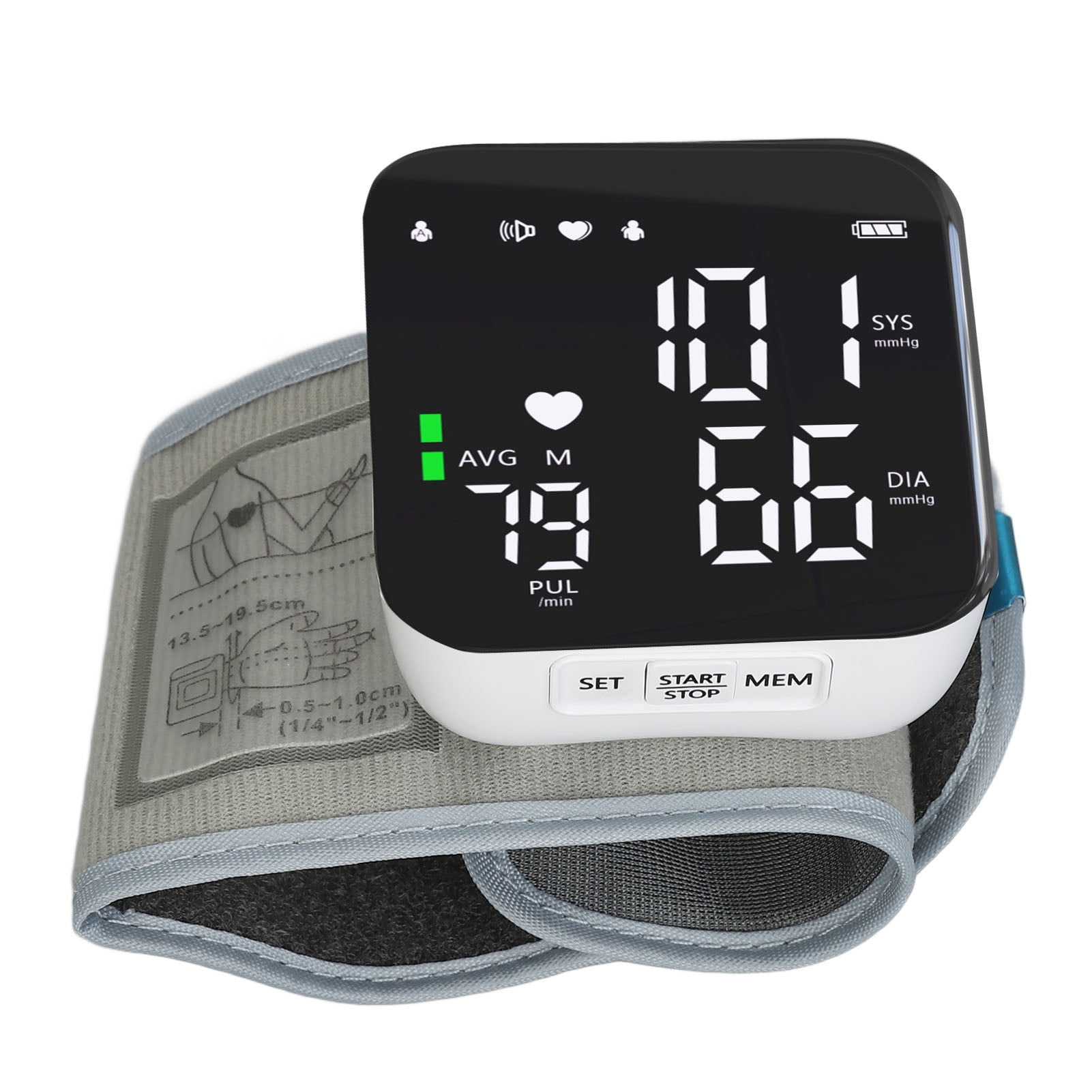 Monitor De Presión Arterial De Muñeca, Detección De Frecuencia Cardíaca, Esfigmomanómetro ...