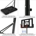 Gymax Height Adjustable Portable Basketball Hoop System Shatterproof ...