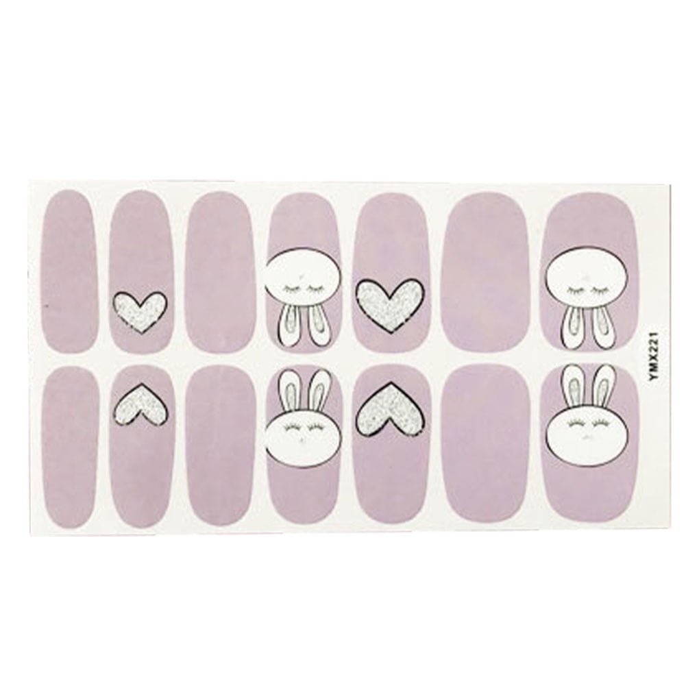 TureClos Nail Art Stickers Fingernail Decal with Strap Glue Polish ...