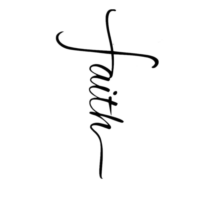 The Word Faith In Cursive As A Tattoo