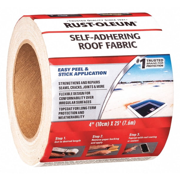 Rust-Oleum Roof Repair Tape,4" x 25 ft.,White 345651 - Walmart.com