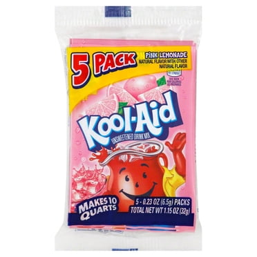 Kool-Aid Pink Lemonade Caffeine Free Unsweetened Soft Drink Mix, 0.23 ...