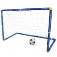 Folding Mini Football Soccer Goal Post Net Set with Pump Kids Sport ...