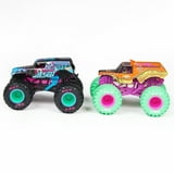 Monster Jam, 2-Pack Neon 1:64 Nitro Monster Trucks, Earth Shaker Vs. Grave Digger - Walmart.com