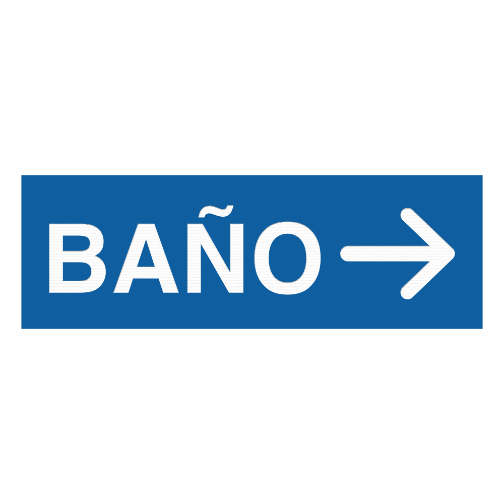 Signs ByLITA Basic Baño Right Arrow Directional Sign (Blue) - Small ...