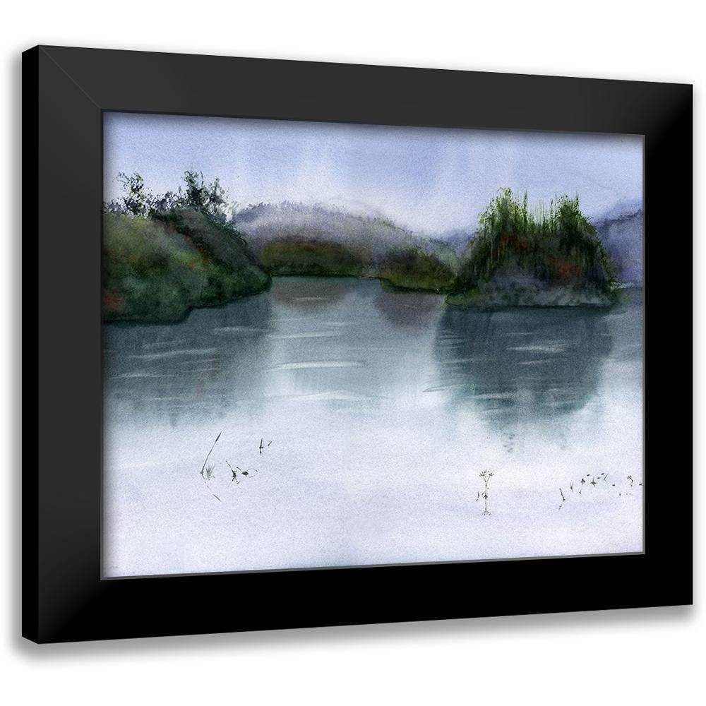 Shefranov, Olga 14x12 Black Modern Framed Museum Art Print Titled - Lake Scape - Walmart.com