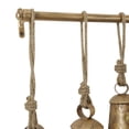 DecMode Tibetan Inspired Bronze Metal Narrow Cone Decorative Cow Bells ...