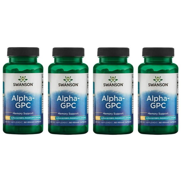Swanson Alpha-Gpc Alpha-Glyceryl Phosphoryl Choline 300 mg 60 Veg Caps ...