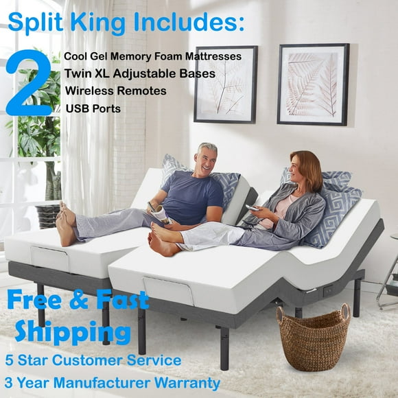 Adjustable Bed With Mattress