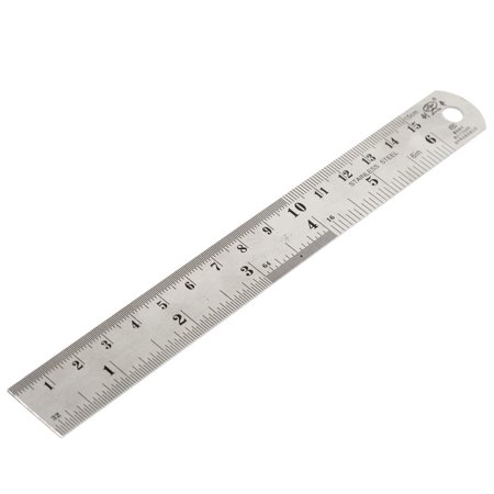 Metric 15cm Scale Double Side Stainless Steel Imperial Straight Ruler 6 ...