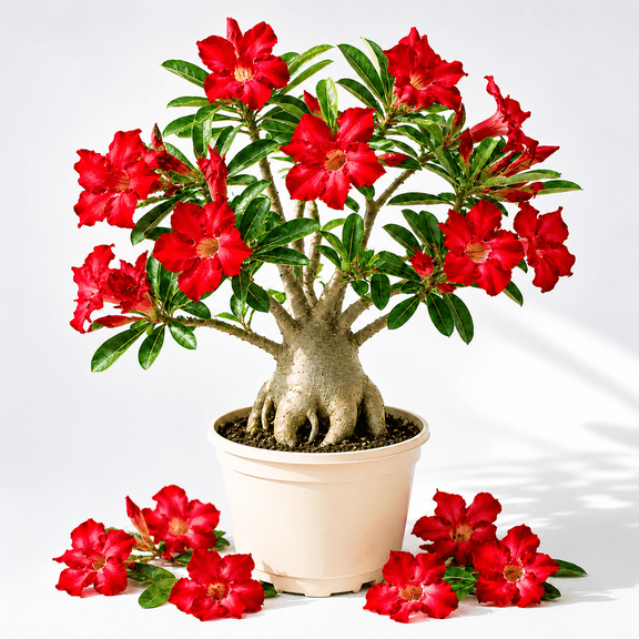 Pink Desert Rose Live Starter Plants for Planting, Adenium Obesum Plant ...