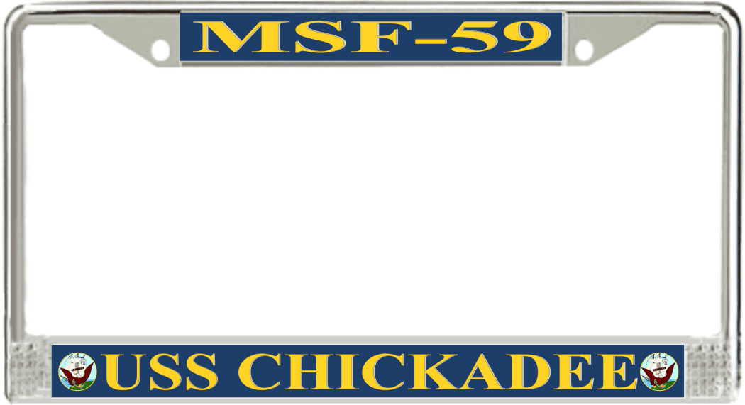 USS Chickadee MSF-59 License Plate Frame - Walmart.com