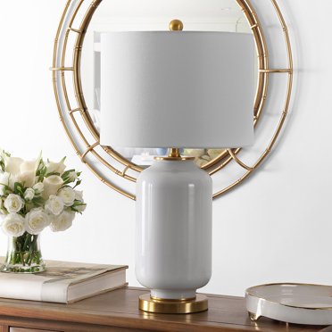 Safavieh Gaetna 27 in. Mid-Century Glass Table Lamp, Navy - Walmart.com