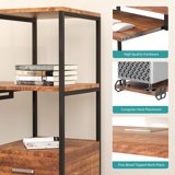 Mecor Computer Desk with 2 Drawers/Keyboard Tray, 55" Modern Writing ...