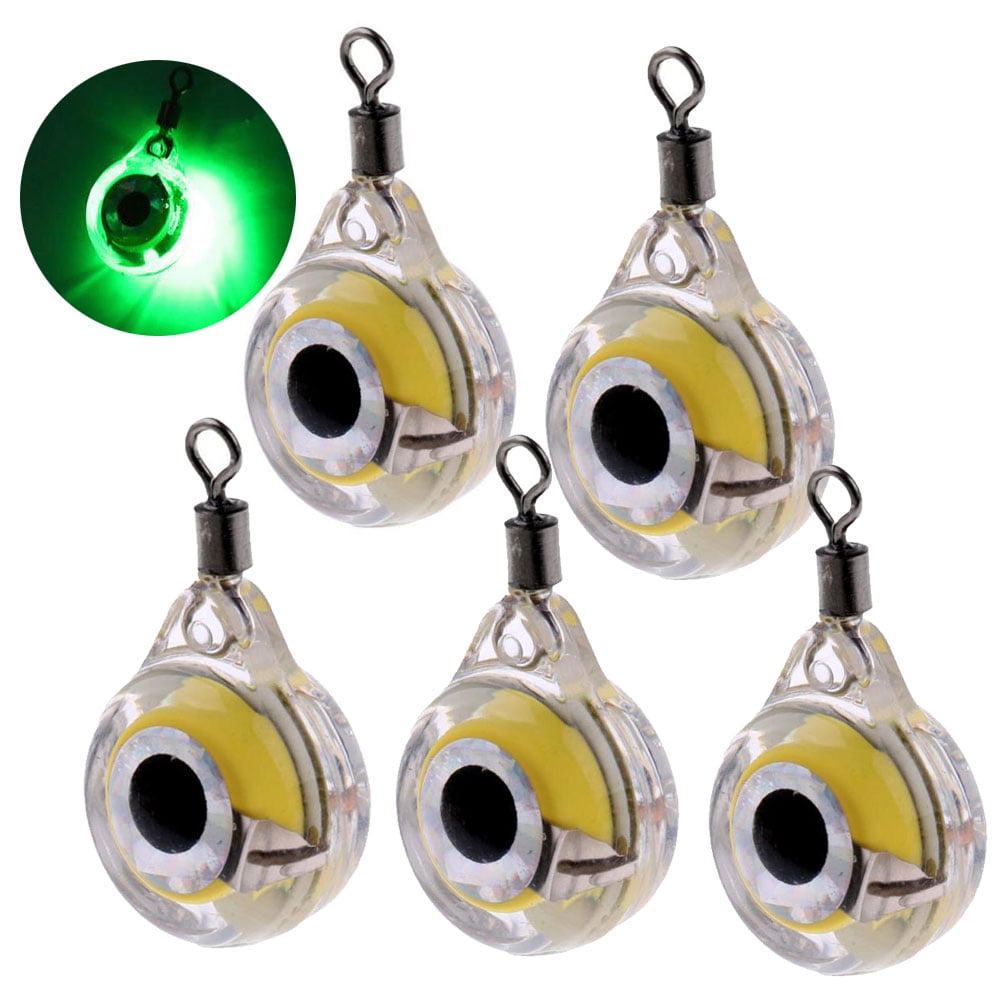 Aosijia 5 Pcs Mini LED Fishing Lights Eye Shape Night Fluorescent Glow ...