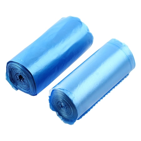 Kitchen Office Polyethylene Trash Tidy Garbage Bag Blue 35 x 45cm 2 ...