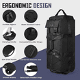 CshidWorld 90L Rolling Duffle Bag, Foldable 34" Heavy-Duty Luggage with ...