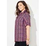 Catherines Women's Plus Size Timeless Short Sleeve Blouse - Walmart.com