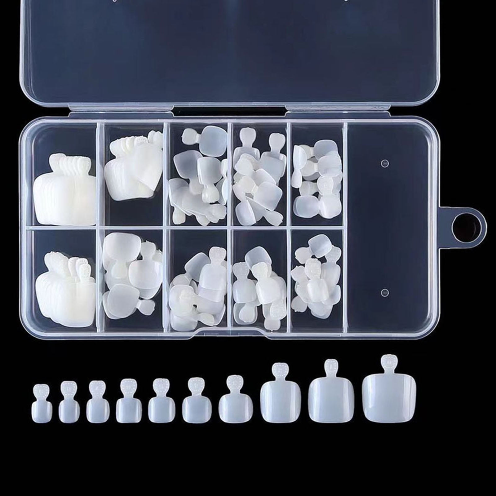 Press on Toenails Fake Toe Nails Short Square False Nails Full Cover ...