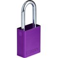Lockout Padlock, Keyed Different, Aluminum, Purple, 1 1/2 in Shackle ...