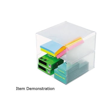 Deflecto Small Office Desk Cube Organizer with Four Drawers, Clear ...