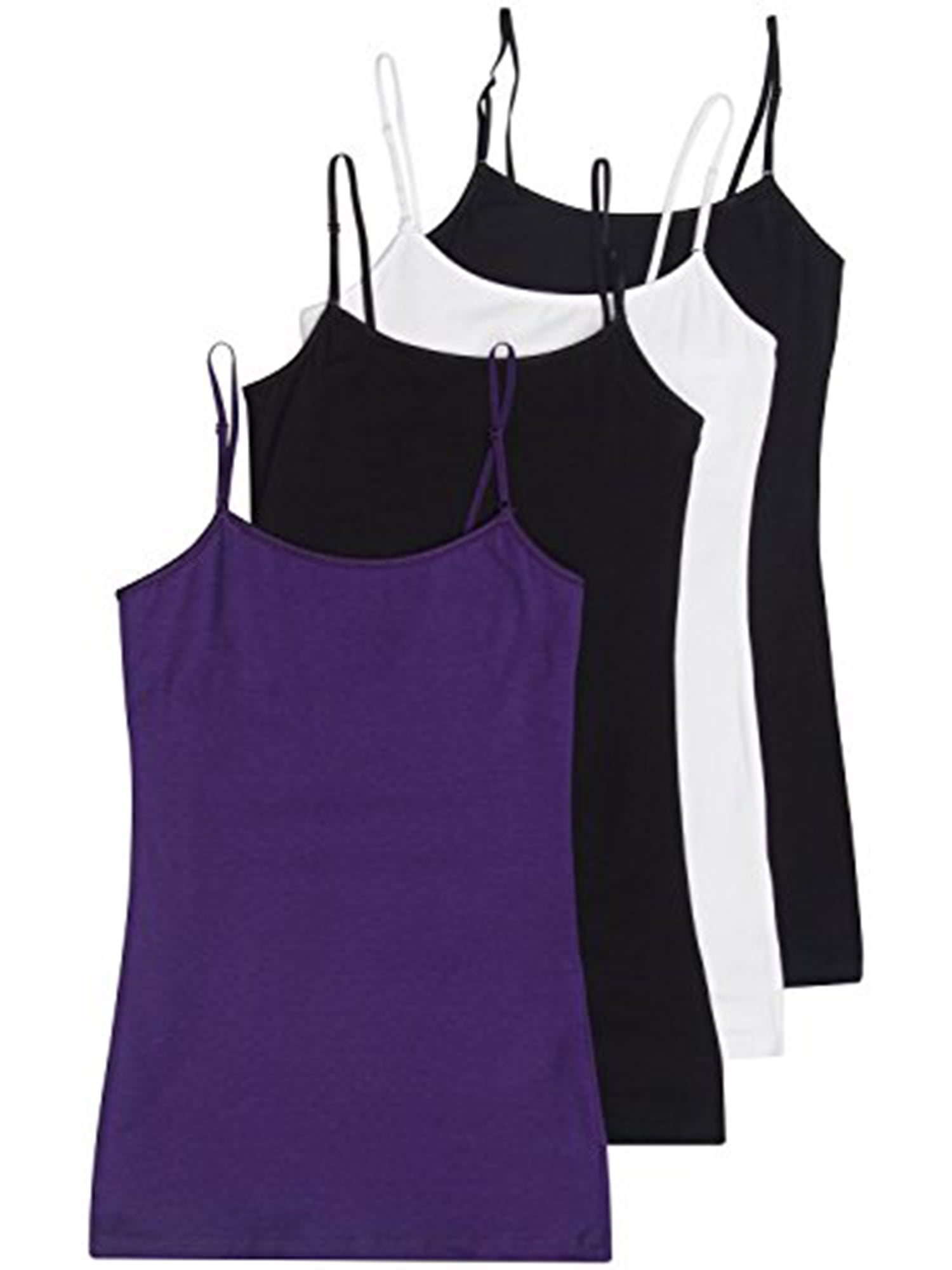 Essential Basic Women Value Pack Deal Cami Tanks Adjustable Spagetti ...
