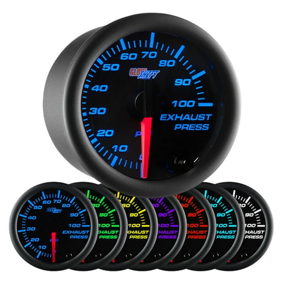 GlowShift Black 7 Color 95mm 3 3/4" Tachometer Gauge w Shift Light ...