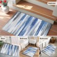2x3 Ft Entryway Area Rug, Blue Gray Kitchen Rug Runner Washable Floor ...