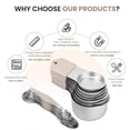 Khaki 16-Piece Magnetic 304 Stainless Steel Measuring Cups and Spoons ...