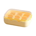6 Cavity Small Covered Silicone Ice Box, Compact Household Ice Tray ...