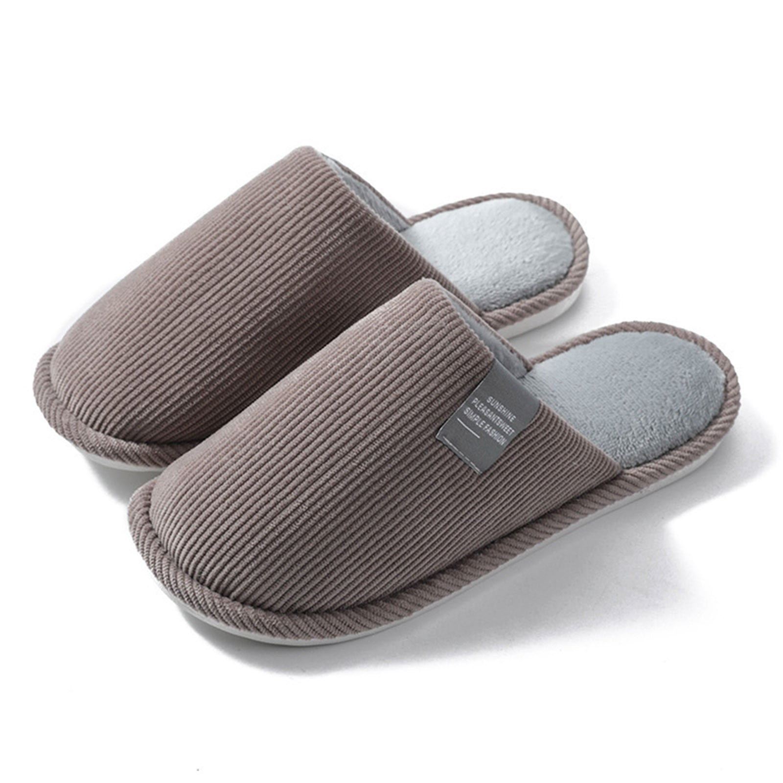 Gubotare House Slippers For Men Cute Comfy Fuzzy Knitted Memory Foam ...