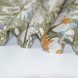 YISURE Wild Flower Curtains, Sage Pattern Rod Pocket Printed Fabric ...