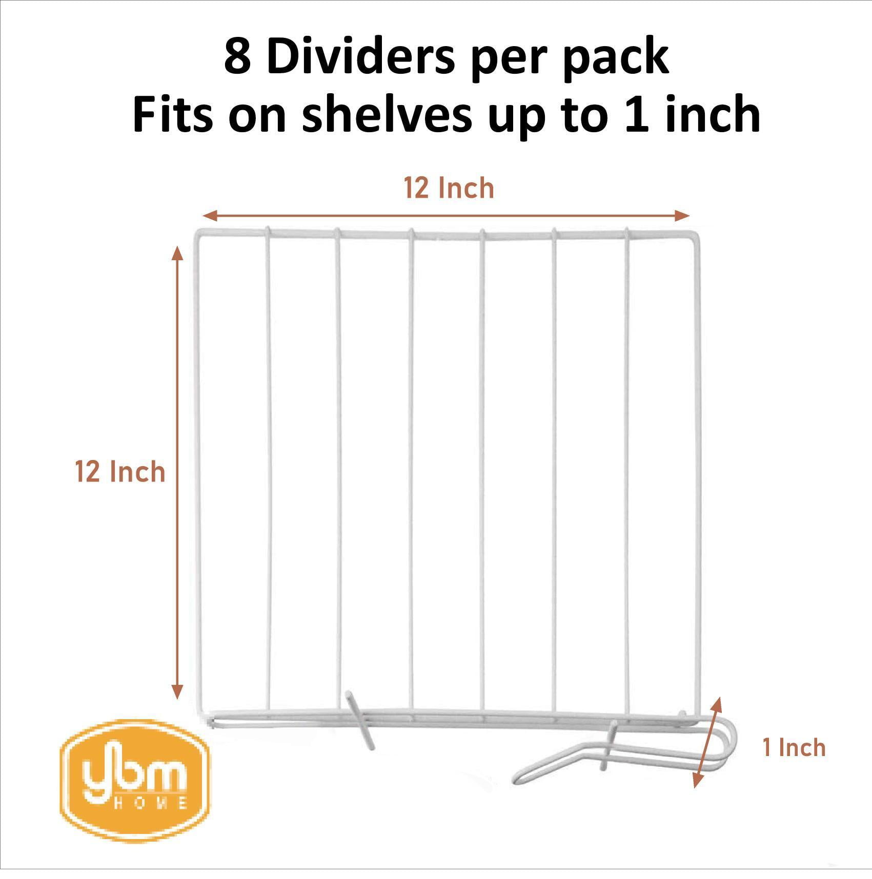 Ybm Home Metal White Closet Steel Shelf Divider and Separator for ...
