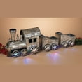 Silver, Metallic Holiday Musical Train with Multi-Colored Lights ...