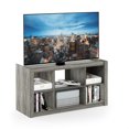 Furinno Fowler Multipurpose TV Stand Bookshelves, French Oak Grey ...