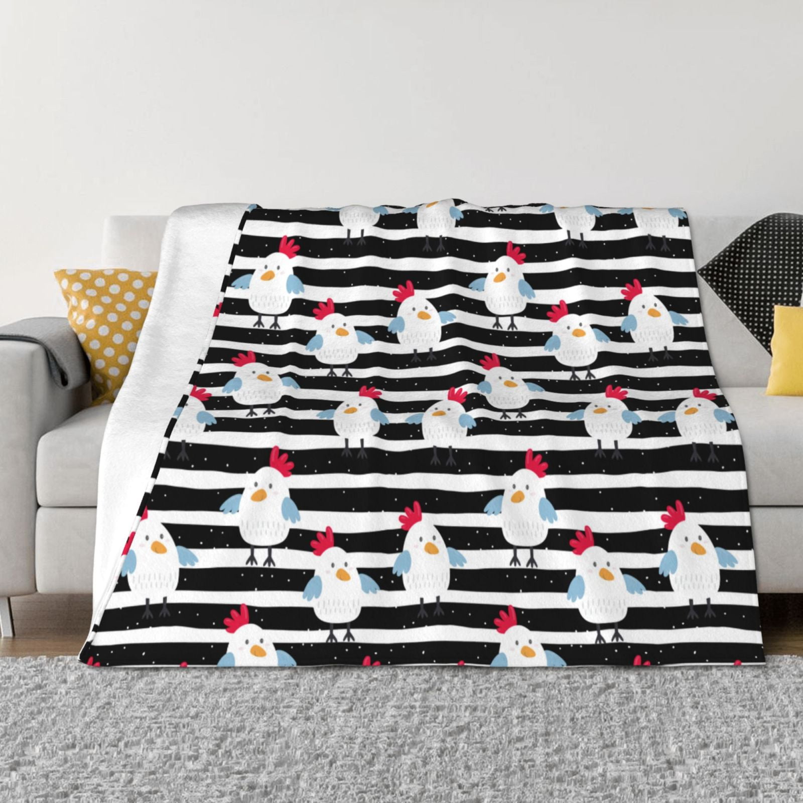 Balery Cute Chicken Manta de Franela con Dibujo, Lujo Ultra Suave y ...