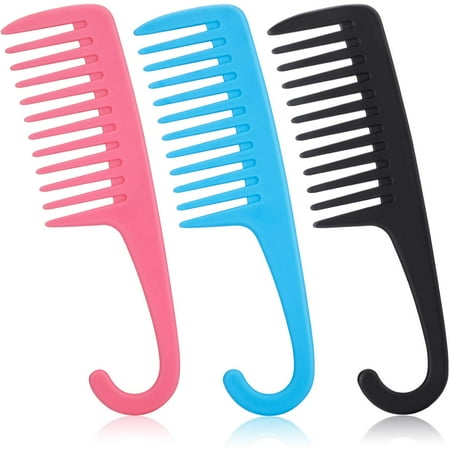 3 Pcs Wide Tooth Comb Shower Comb, Premium Antistatic Curly Hair Comb ...