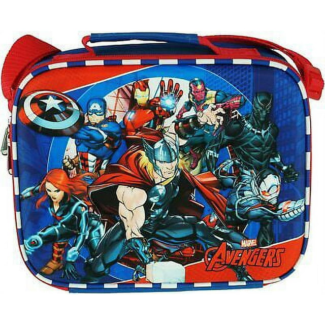 Marvel Avengers Lunch Bag Box Black Panther Captain America 3-D EVA ...