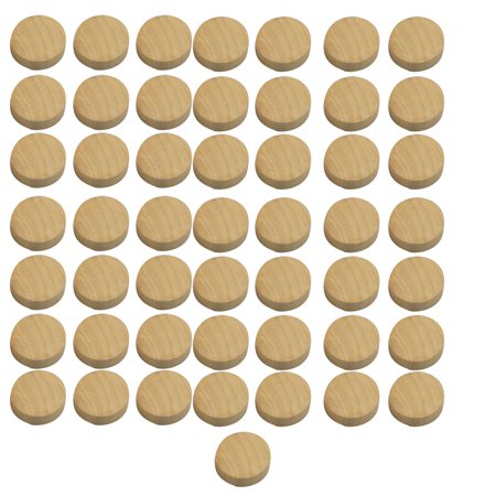 50 Pieces Wooden Checkers Board Games Round Log Color Blank Boys Toys ...