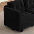 HONBAY Velvet Convertible Sofa Bed, Modern Sleeper for Small Spaces ...