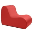 Jaxx Midtown Large Classroom Soft Foam Chair - Premium Vinyl Cover, Red ...