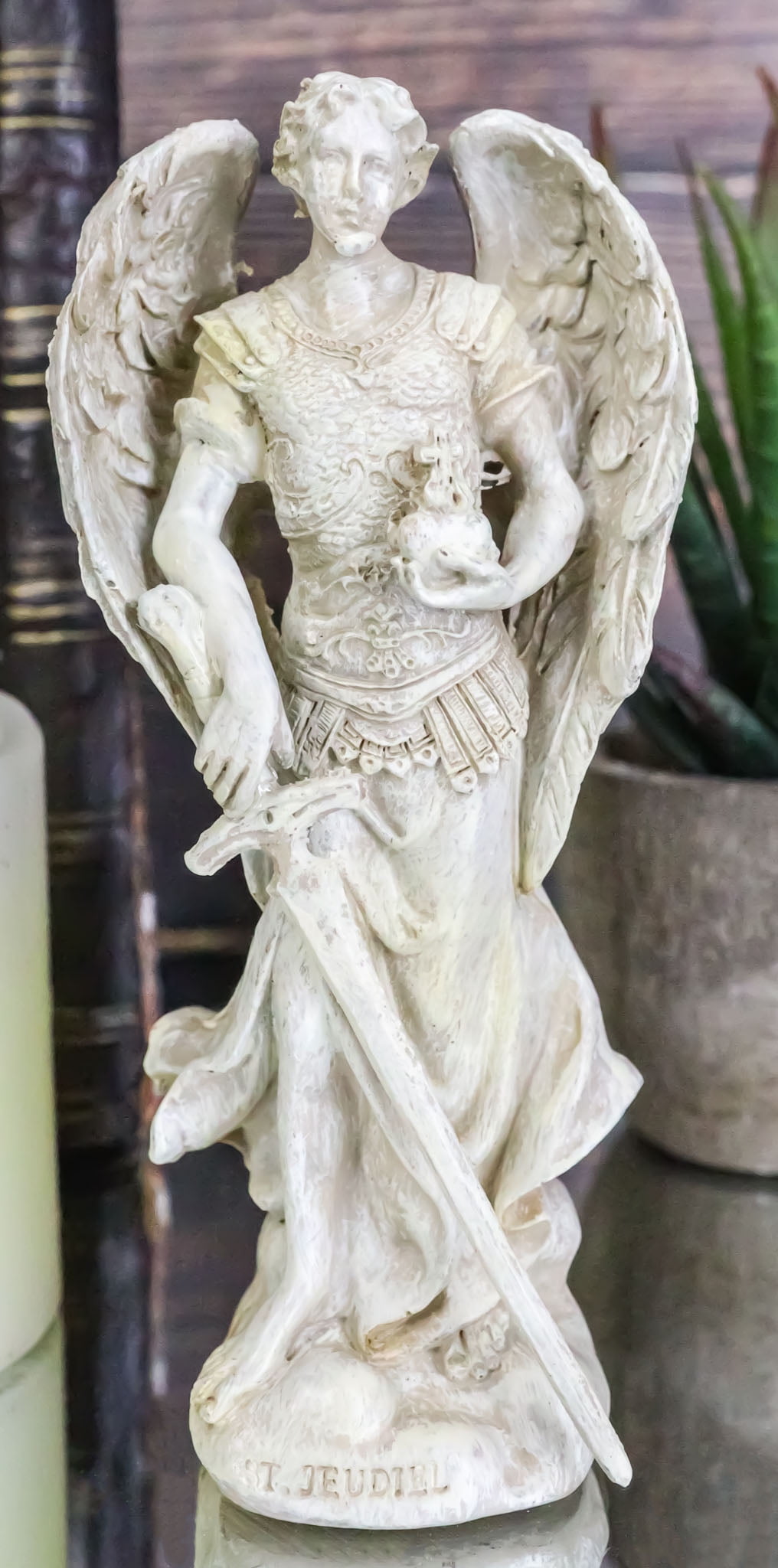 Catholic Saint Jegudiel Jehudiel Archangel Statue 5"H Laudation Reward ...
