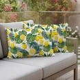 2 Pack Outdoor Waterproof Throw Pillow Covers,Yellow Lemon Green ...