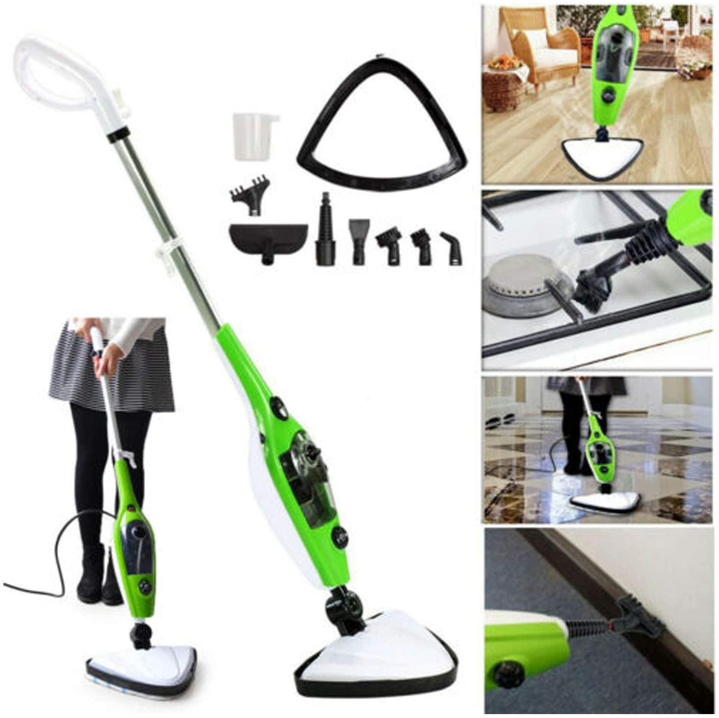 Electric Cleaner Floor Hot Steam Mop 10-in-1 Quickly Cleaner Power ...