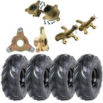 Complete 6" Wheels Set with 145/70-6 Tires on Rims and 3 Stud Hubs ...