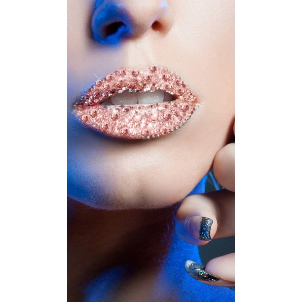 Glitter Lips Stickers | Lipstutorial.org